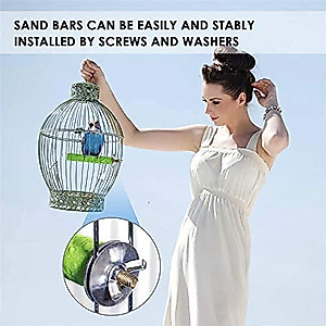Bird Rope for Parrots,2 PCS Bird Perch Stand,Bungee Bird Toys Bird Cage Accessories for Bird Swinging, Climbing,Standing(3PCS)
