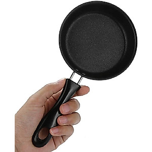 reiliva Egg Frying Pan Mini Nonstick Pan for Frying Eggs Pancake Skillets Omelet Pan 4.7-inch