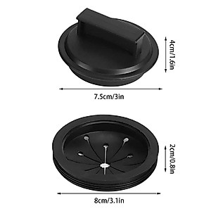 Garbage Disposal Splash Guards - Garbage Disposal Stopper - 3 Inch Garbage Disposal Splash Guards and Kitchen Sink Stopper Universal Rubber Food Waste Disposer Baodan