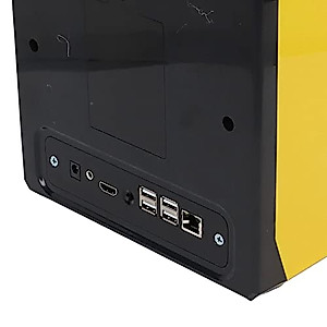 Mini Rocker Game Machine, Joystick Control Game Machine 7 Inch All in One US Plug 100‑240V Portable for Game Room (Yellow)