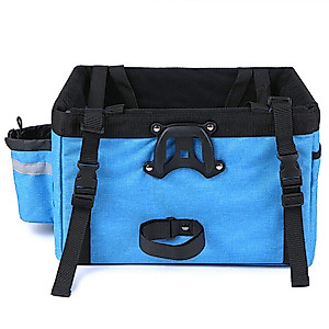 Foldable Bicycle Front Basket Removable Bike Pet Basket Pet Dog Cat Z1O8