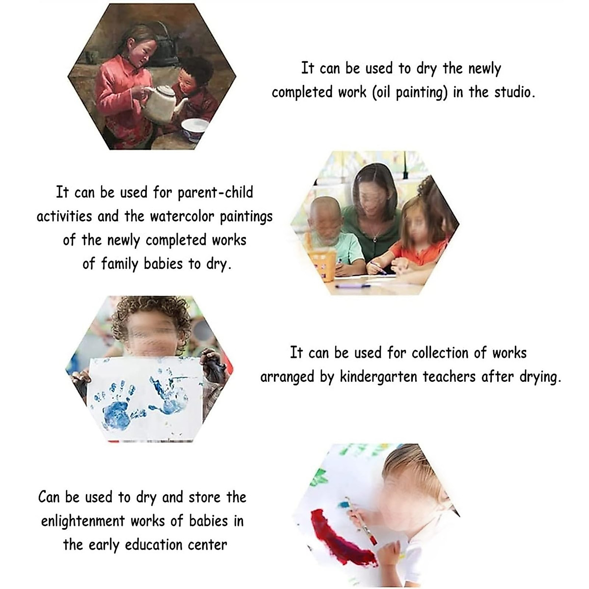 Art Drying Rack, Drawing Art Storage Rack All-Steel Double-Sided Wire Drying Rack,Suitable for Schools and Homes