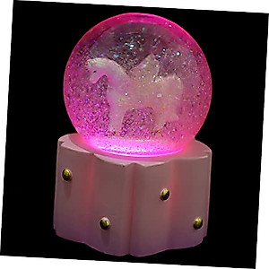 VOSAREA Unicorn Crystal Ball Kid Gifts Kids Gifts Dining Table Decor Kids Snow Dome Snow Globe Ornament Collectible Snow Globe Glowing Ball Decorative Handicraft Unicorn Globe Gift Doll 3D