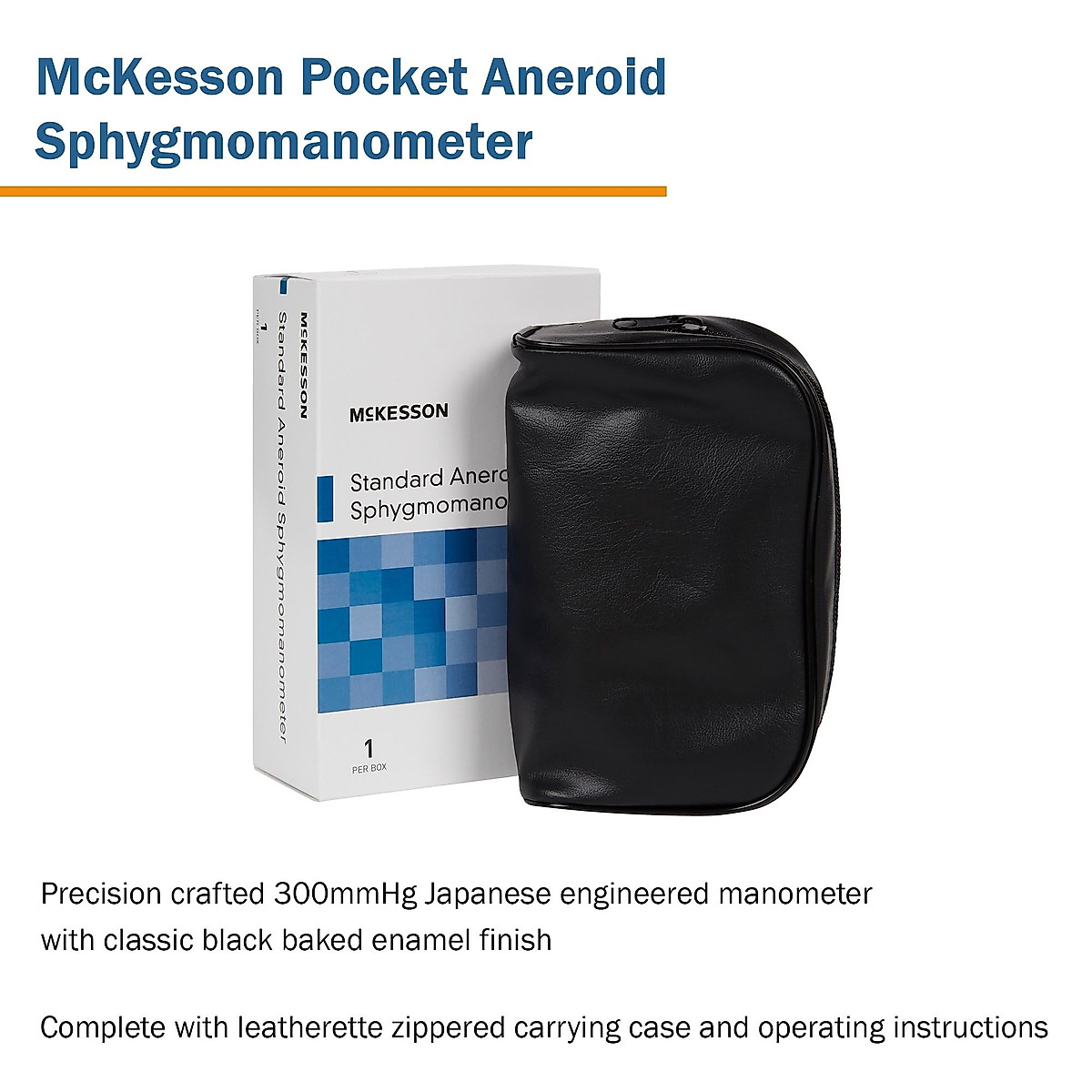 McKesson Aneroid Sphygmomanometer, Blood Pressure with Cuff, Navy, Child Small, 1 Count