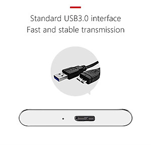 RENJUN HDD External Hard Drive 750gb / 500gb / 320gb, 2.5-inch Metal Portable USB 3.0 Backup Storage, Suitable for Desktop, Pc, Laptop, MacBook, Ps4, Xbox One, Smart Tv (250GB,Sliver)