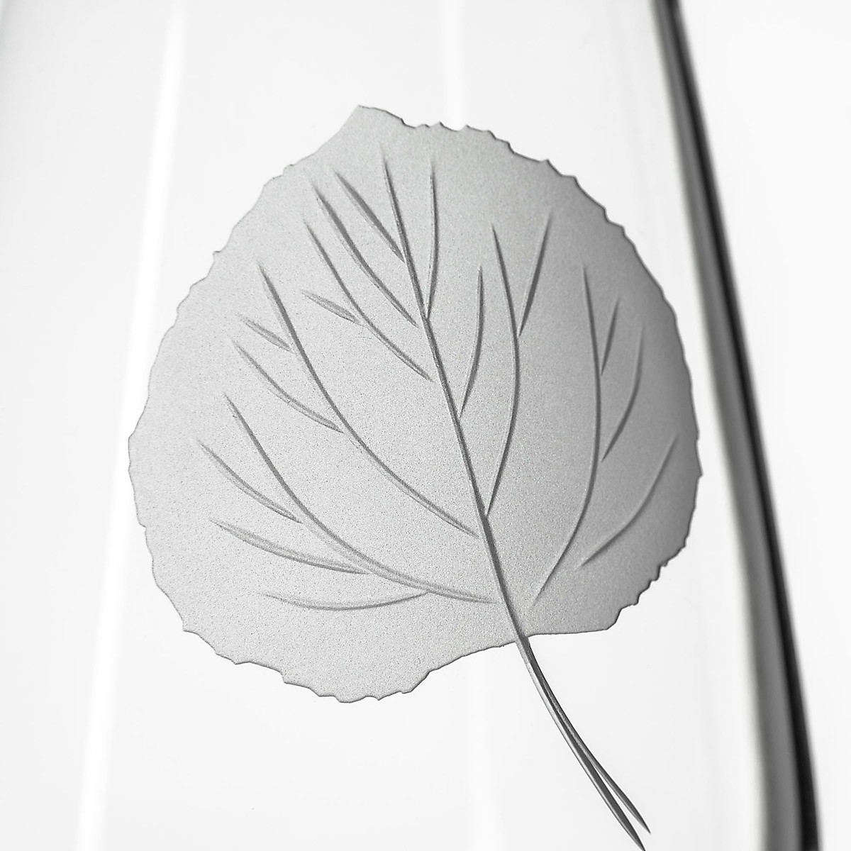 Rolf Glass Aspen Leaf Stemless Wine Glass 18oz | Set of 4 | Stemless Wine Tumblers | Made in the USA