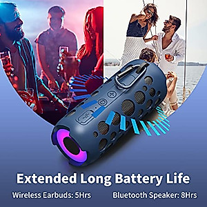 Bluetooth Speakers, Kingstar Portable Bluetooth Speaker Wireless Headphone Mini 360 Surround Stereo Sound with Built-in Mic 12 Hrs Long Battery Life for Outdoor Camping Beach Sports Party