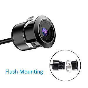 Reverse Backup Camera,170 Degree Wide View Angle Universal Car Front/Side/Rear View Camera,2 Installation Options,Removable Guildlines,Mirror Non-Mirror Image,12V only