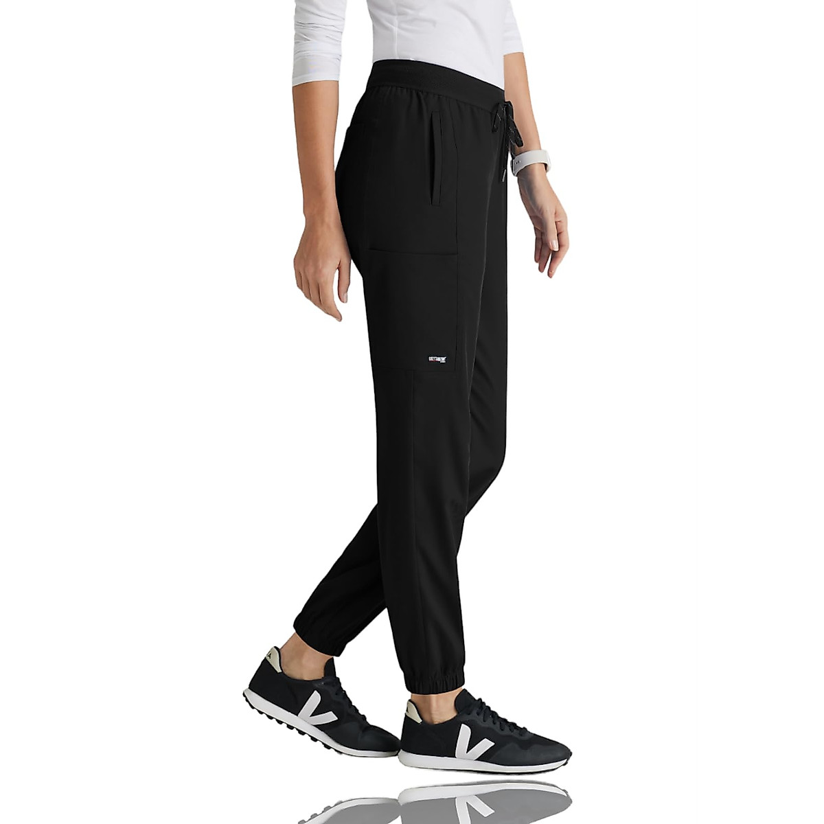 BARCO Grey's Anatomy Spandex Stretch Direct - Dash Scrub Jogger for Women Medium Regular Black