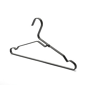 Brabantia Lightweight Black Aluminium Clothes Hangers (Set of 4) Extra Grip & Anti-Stretch Design
