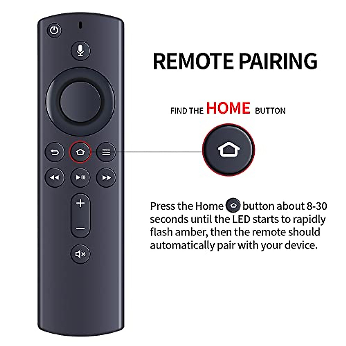 L5B83H Replacement Voice Remote Control Applicable for Amazon 2nd Gen Fire Stick TV, Fire TV Cube（2nd & 1st Gen）, Fire TV Stick 4K, and Pendant Design Fire TV 3nd Gen