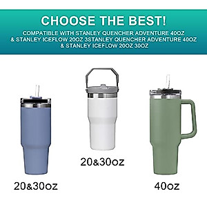MLKSI 2Pcs Silicone Boot for Stanley Cup Accessories, Protector Silicone Water Bottle Bottom Sleeve for Stanley 40 oz 30 oz Tumbler Simple Modern Tumbler with Handle, Dark Green