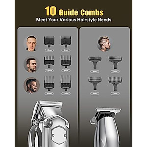 Romanda Clippers and Trimmers Set, Hair Clippers for Men Cordless,Mens Clippers and Grooming Set,Barber Clippers Set