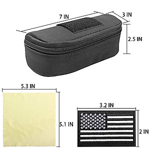 EZESO ESSENTIAL SKINCARE Tactical Molle Sunglasses Case, Zipper Eyeglasses Sunglasses Bag Glasses Box (Black)