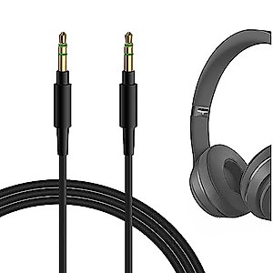 GEEKRIA Audio Cable Compatible with Beats Studio Pro, Solo 3, Solo 2, Studio 3, Studio 2, Executive, Pro, Mixr Cable, 3.5mm Aux Replacement Stereo Cord (4 ft/1.2 m)