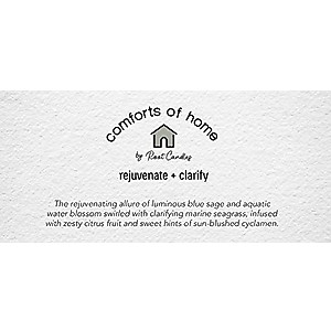 Root Candles Scented Candles Comforts of Home Premium Handcrafted Wood Wick Candle, 8-Ounce, Rejuvenate + Clarify