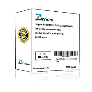 zitriom Premium Office Chair Caster Wheel Universal Standard Size 11mm Stem Diameter X 22mm Stem Length (7/16" X 7/8") Pack of 5