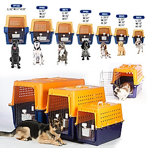 Pet-Express Pet Crate - Durable, Heavy Duty Dog Cat Kennel, IATA Airline Approved Pet Carrier, Pet Palace Dog Kennel, Travel Dog and Cat Crate for Large Dogs Indoor or Outdoor, 7 Sizes