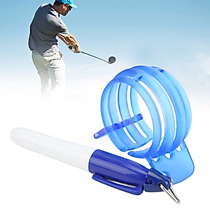 Shanrya Golf Ball Line Marker, Compact Golf Ball Liner 360° Drawing Practical Waterproof for General Purpose(Blue)