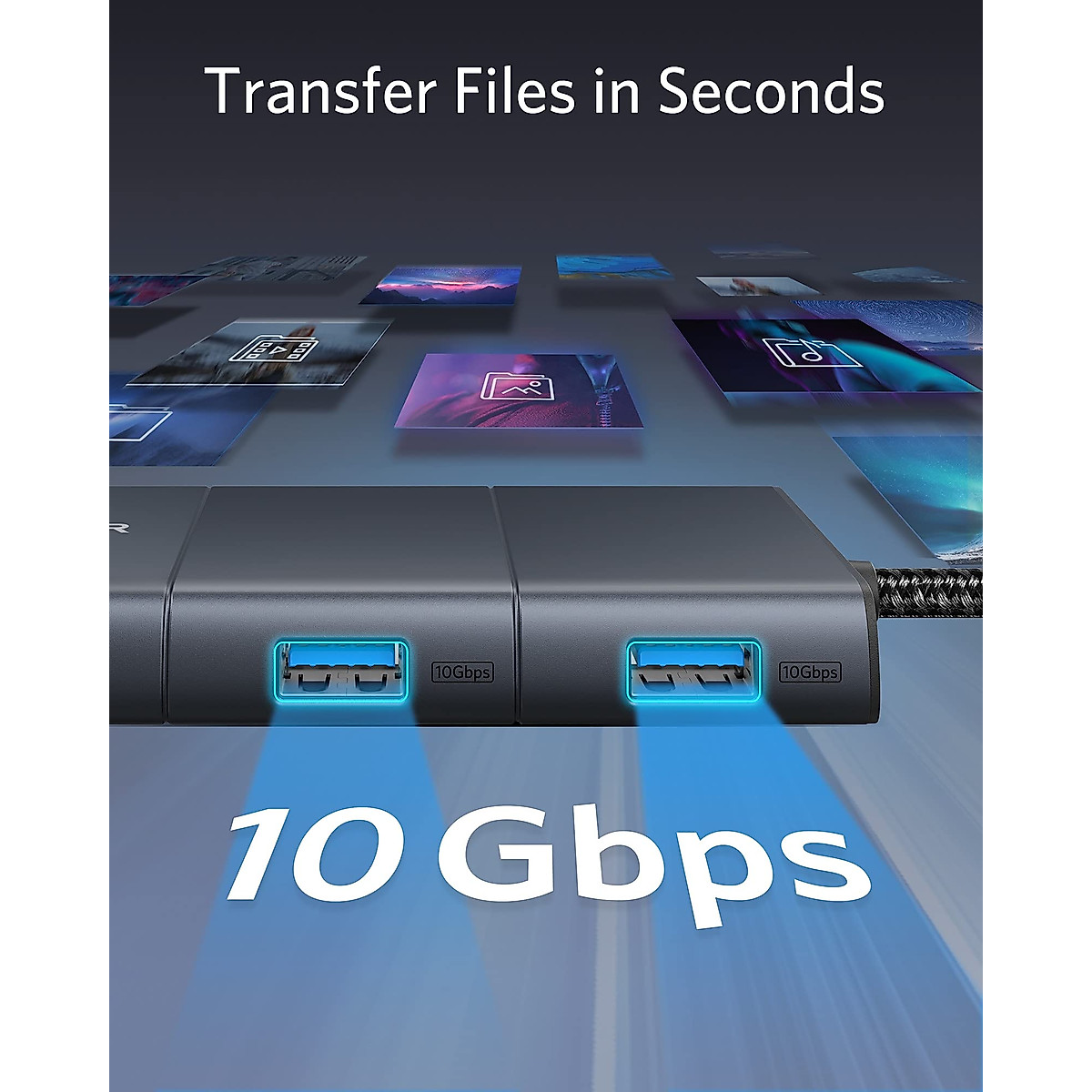 Anker USB C Hub, PowerExpand 6-in-1 Adapter, with 4K HDMI, 100W Power Delivery Port, 2 10 Gbps A Ports, SD Card Reader, and 3.5mm Audio, for MacBook Air, Pro, XPS, More