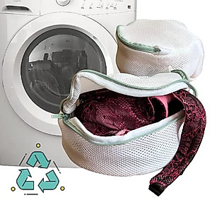 Simply Stellar 2 Pack | Eco-Friendly | Bra Bags for Laundry and Travel | Lingerie Bags for Washing Delicates | Delicates Bag for Washing Machine | Mesh Laundry Bags for Delicates | Recycled Materials