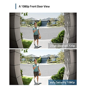 eufy security, Battery Video Doorbell Kit, Wire-Free Doorbell, Free Wireless Chime, Wi-Fi Connectivity, 1080p-Grade Resolution, No Monthly Fees, 120-day Battery, AI Detection, 2-Way Audio