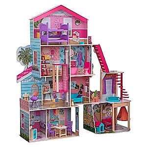 KidKraft Pool Party Mansion Dollhouse with 26 Accessories - 3+ Years 4ft 11 Inches 1.5m