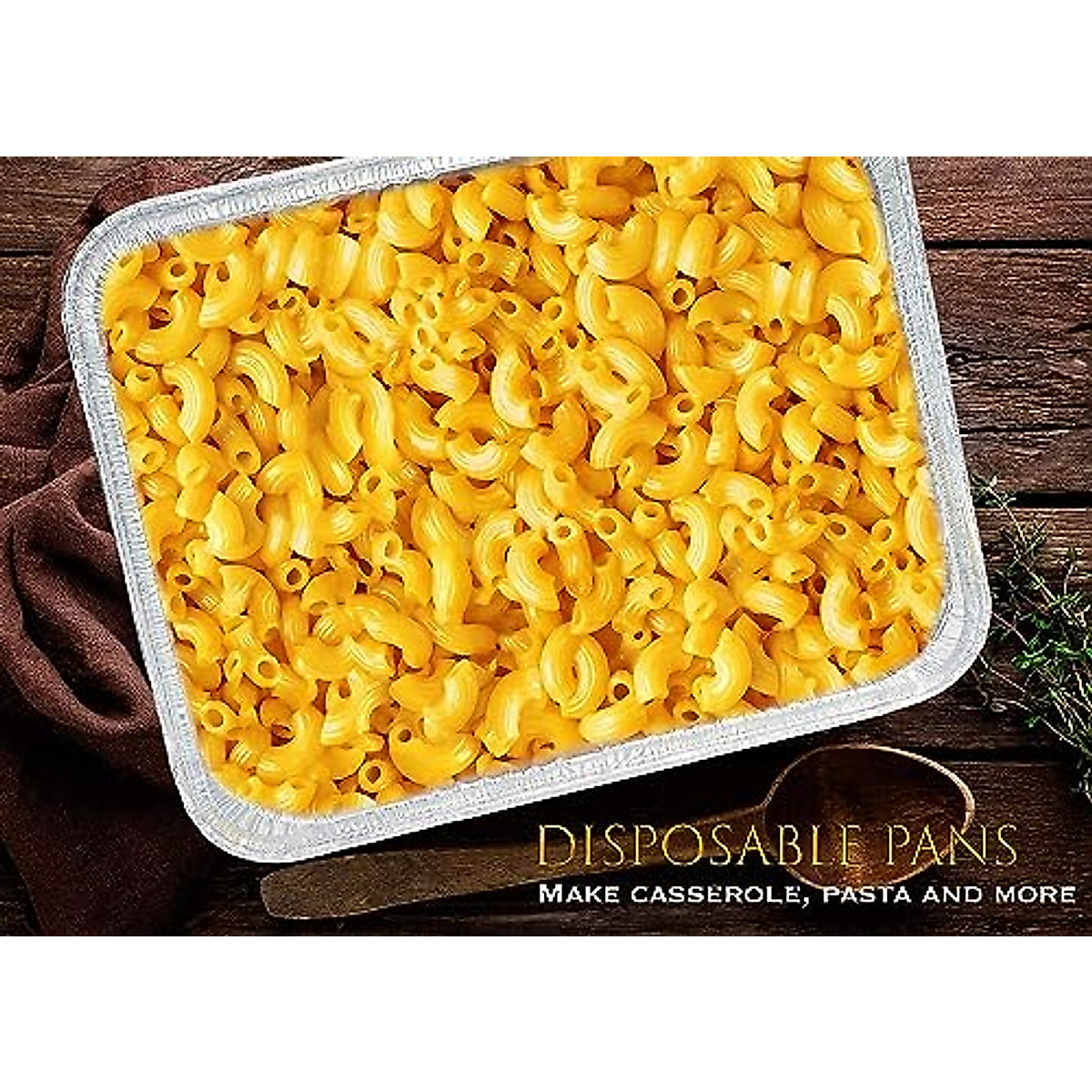 EHOMEA2Z Aluminum Pans Disposable Half Size (30 Pack) 9x13 Prepping, Roasting, Food, Storing, Heating, Cooking, Chafers, Catering, Crawfish Trays