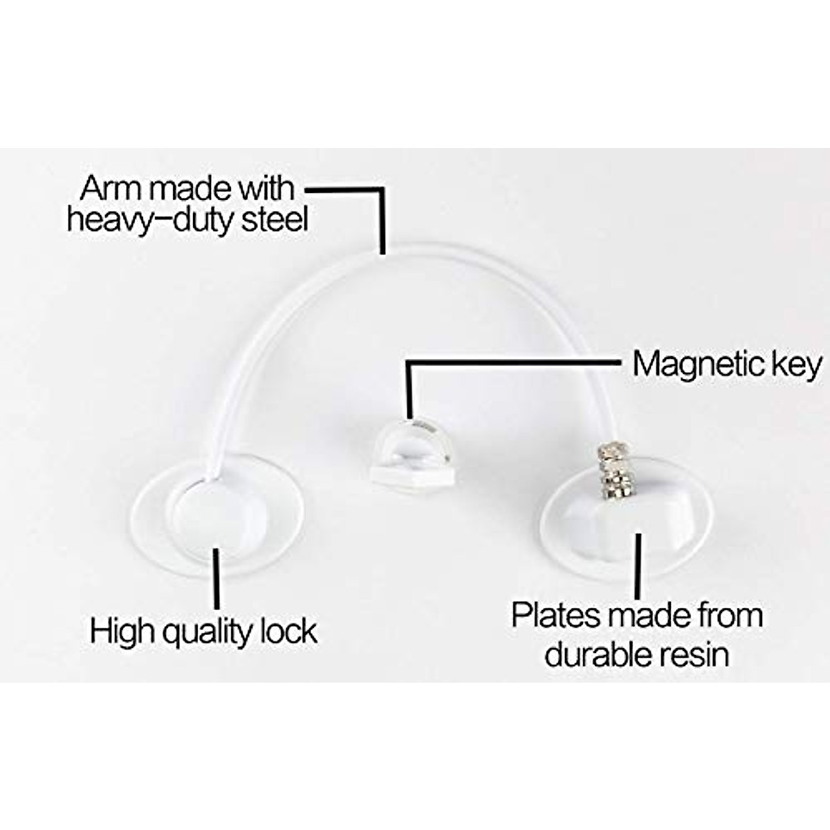 Urban August Adhesive Magnetic Lock – Childproofing & Baby Safety Durable, Heat Resistance, Easy to Install with Heavy Duty 3M Adhesive Tape, Best for Cabinets, Drawers, Doors & refrigerators (Black)