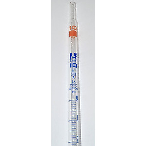 EISCO - Pipette Set with Pump. Set Includes 5.0ml Serological Pipette (Red), 10.0ml Serological Pipette, Green 10ml Pipette Pump