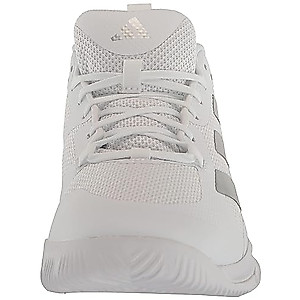 adidas Women's Court Team Bounce 2.0 Sneaker, White/Silver Metallic/Grey One, 9