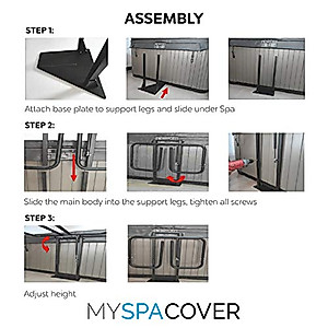 MySpaCover Spa and Hot Tub Hydraulic Cover Lifter, Undermount Removal System, Works for Variety of Spa Shapes and Sizes, Easy to Use