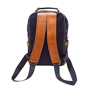 STS Ranchwear Traveling Outdoor Casual Everyday Blue Bayou Collection Denim Backpack with Adjustable Leather Shoulder Straps, One Size