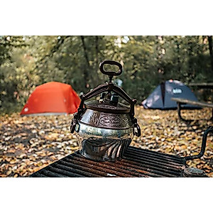 Afghan pressure cooker Model NR 9 quart (8.5 liter) capacity. Aluminum Uzbek Kazan pressure pot for indoor/outdoor cooking