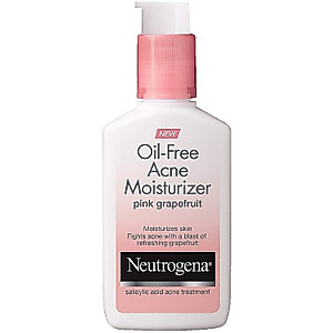 Neutrogena Oil-Free Acne Moisturizer, Pink Grapefruit 4 oz (3 Pack)