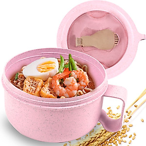 GMAEURL Microwave Ramen Bowl Cooker With Lid Instant Noodle Bowl Soup Bowl Bpa Free/Food Grade For Office College Dorm Room Instant Cooking Dishwasher Safe