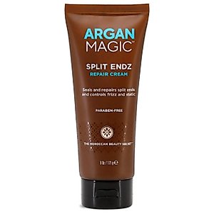 Argan Magic Split Endz Cream - Instantly Binds Frayed and Separated Ends While Preventing Future Breakage | Controls Frizz | Made in USA, Paraben Free, Cruelty Free (6 oz)