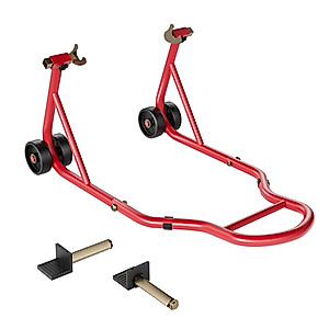 SPECSTAR Motorcycle Stand, 441 Lbs Capacity Rear Wheel Lift with U+L Adjustable Swingarm Spool, Heavy Duty Paddock Stand for BMW Suzuki Yamaha Honda Kawasaki, Black