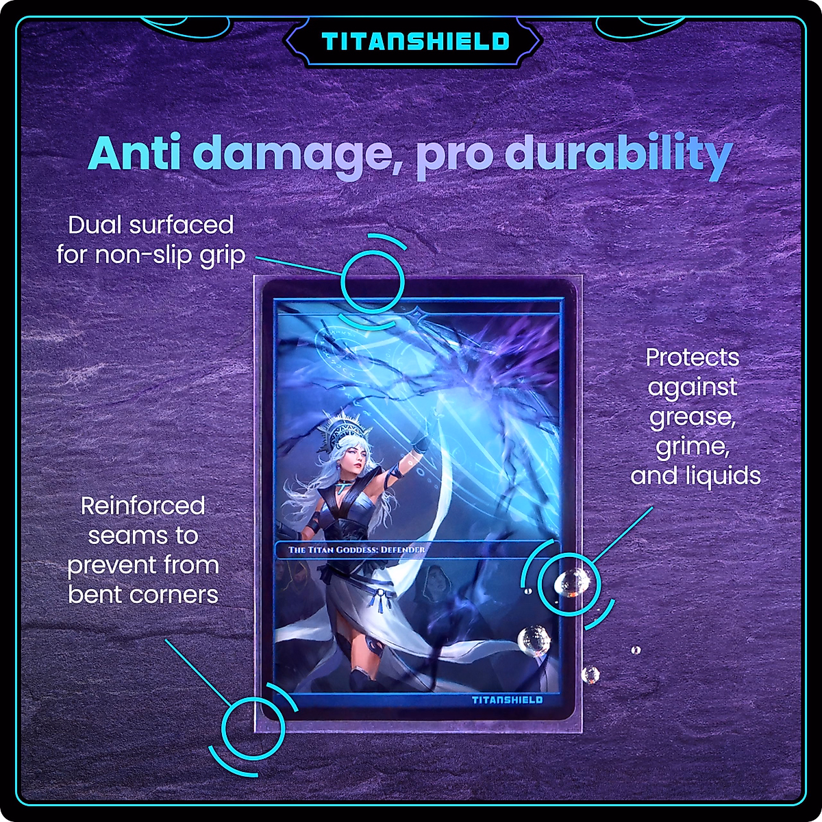 TitanShield [3-Pack 450 Sleeves Bundle Premium Clear Card Sleeves Compatible with Standard Sized Board Games, MTG Magic The Gathering, Pokemon, Lorcana and Trading Cards 2.5" x 3.5" 66x91mm