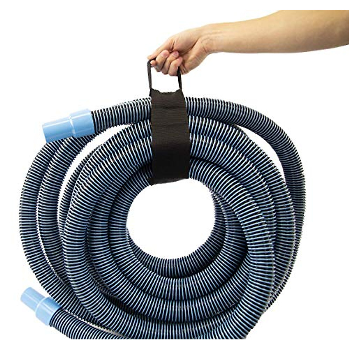 Aqua Select Premium Kink-Free Swimming Pool Vacuum Hoses with 1.5-Inch Swivel Cuff | 50-Feet Length | Hose Helper Included | Perfect For Above Ground and Inground Pools