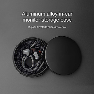 Universal Earbuds Case Mini Storage Hard Earphone Case Protective Waterproof Aluminum Alloy Housing for TRN V80 V10 V20 V60 V90 KZ AS10 Portable Travel Carrying Cases (No Logo)