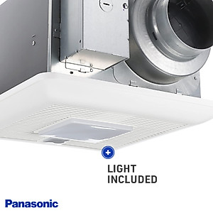 Panasonic FV-0511VQCL1 WhisperSense DC Ventilation Fan - Bathroom Fan with LED Light - 50-80-110 CFM