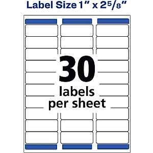 Avery Mailing Address Labels, Laser Printers, 3,450 Labels, 1 x 2-5/8, Permanent Adhesive, FBA Labels (5160)
