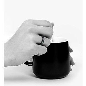 TIGRADE 5mm 7mm 9mm Rainbow Titanium Ring Colorful Thin Groove Wedding Band Couple Rings Size 3.5-14.5 (5MM, 3)