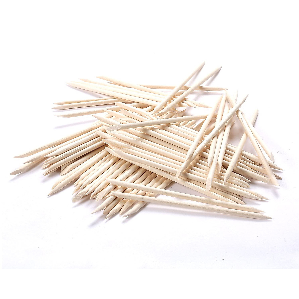 100Pcs Orange Wood Sticks for Nails, HOOMBOOM Double Sided Cuticle Pusher Remover Nail Art Manicure Pedicure Tool for Manicure Pedicure