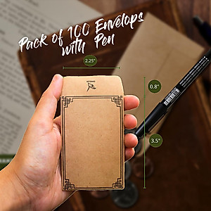 Envelex #1 Paper Coin Envelopes 2 1/4 x 3 1/2 inches - 100 Packs Premium Quality Seed Envelopes for Storage of Keys, Cards, Wage, Stamp Collection, and small items