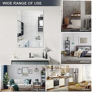 Medicine Cabinet, 17.7" X 25.6" Recessed or Surface Bathroom Medicine Cabinet with Mirror Door, Stainless Steel Bathroom Wall Cabinet for Bathroom