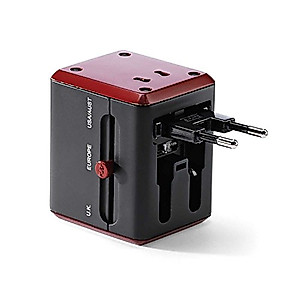 Samsonite Worldwide Power Adapter, Black/Red, One Size