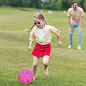 PP PICADOR Kids Soccer Ball Size 3, Toddler Pink Soccer Balls for Little Girls Boys Child 4-8 Gift Toys Outdoor Home Sport with Pump