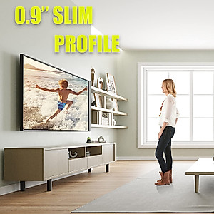 TV Wall Mount Bracket Fixed for Most 26”-65” LED, OLED 4K Flat Screen TVs, Low Profile TV Mount Holds up to 132lbs VESA 400X400mm - Fits 16” Studs - Space Saving by Nuyoah